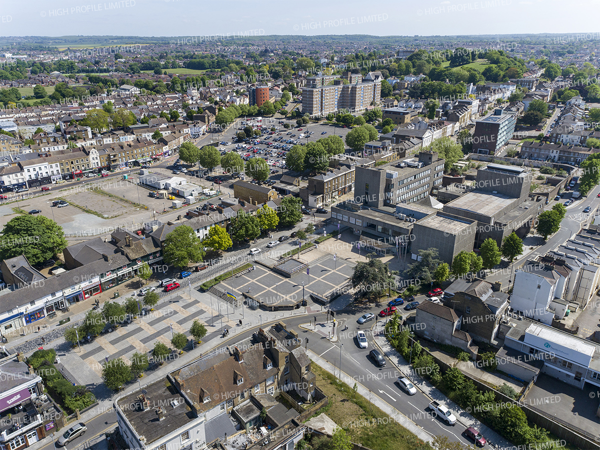 Woodville Halls Gravesend Aerial Photograph - High Profile Limited